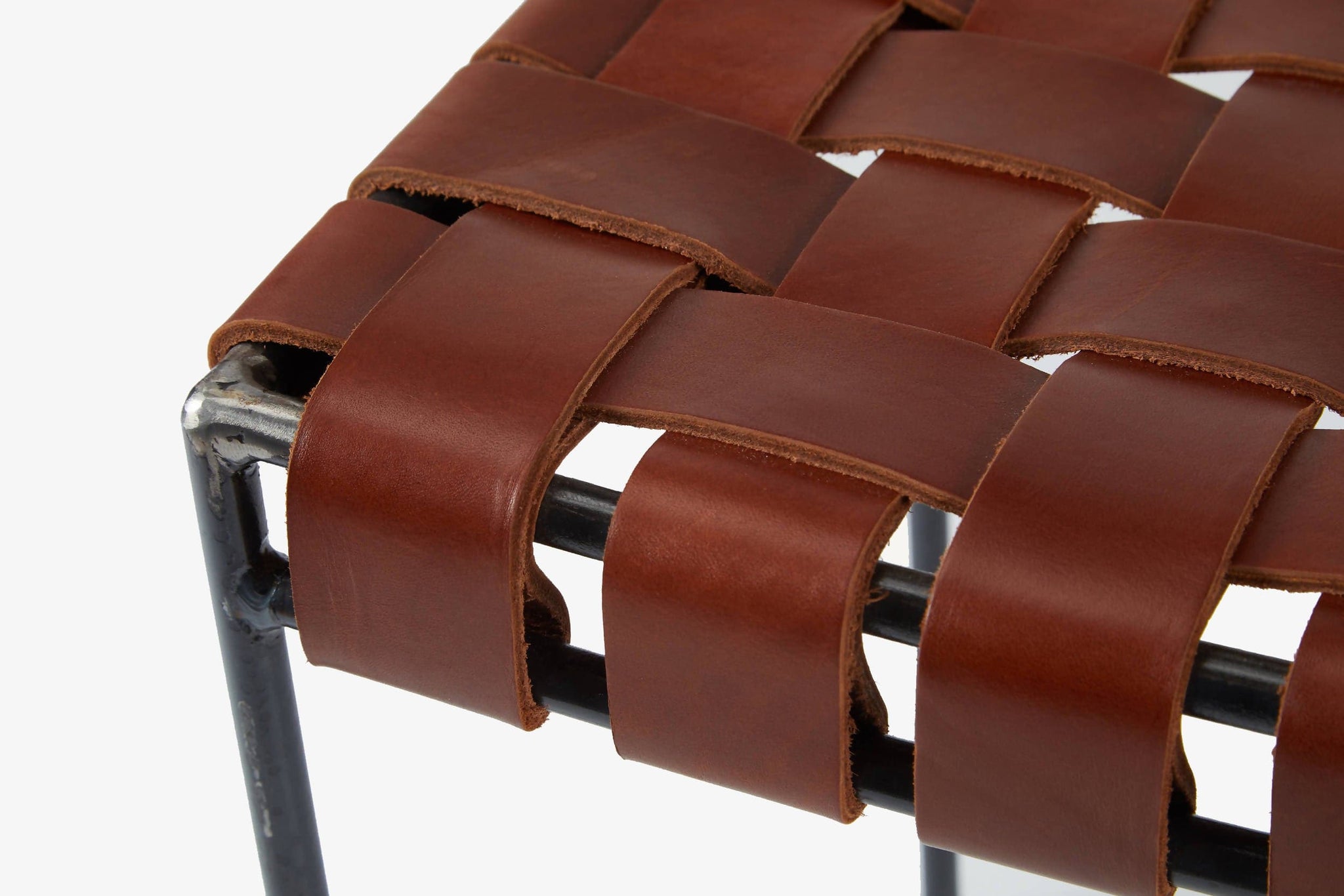Double Rail Woven Leather Stool – FIELD + SUPPLY